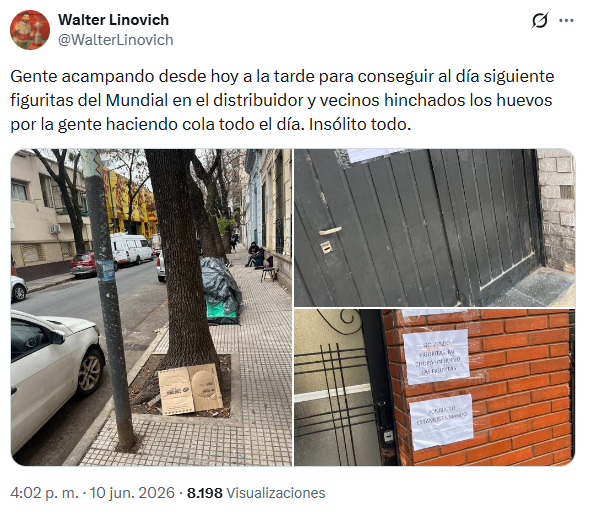 "No sea boludo": acamparon para conseguir figuritas del Mundial y ...
